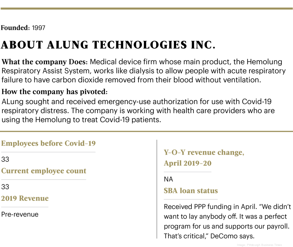 ALung Technologies' Peter DeComo guides his team toward helping Covid ...