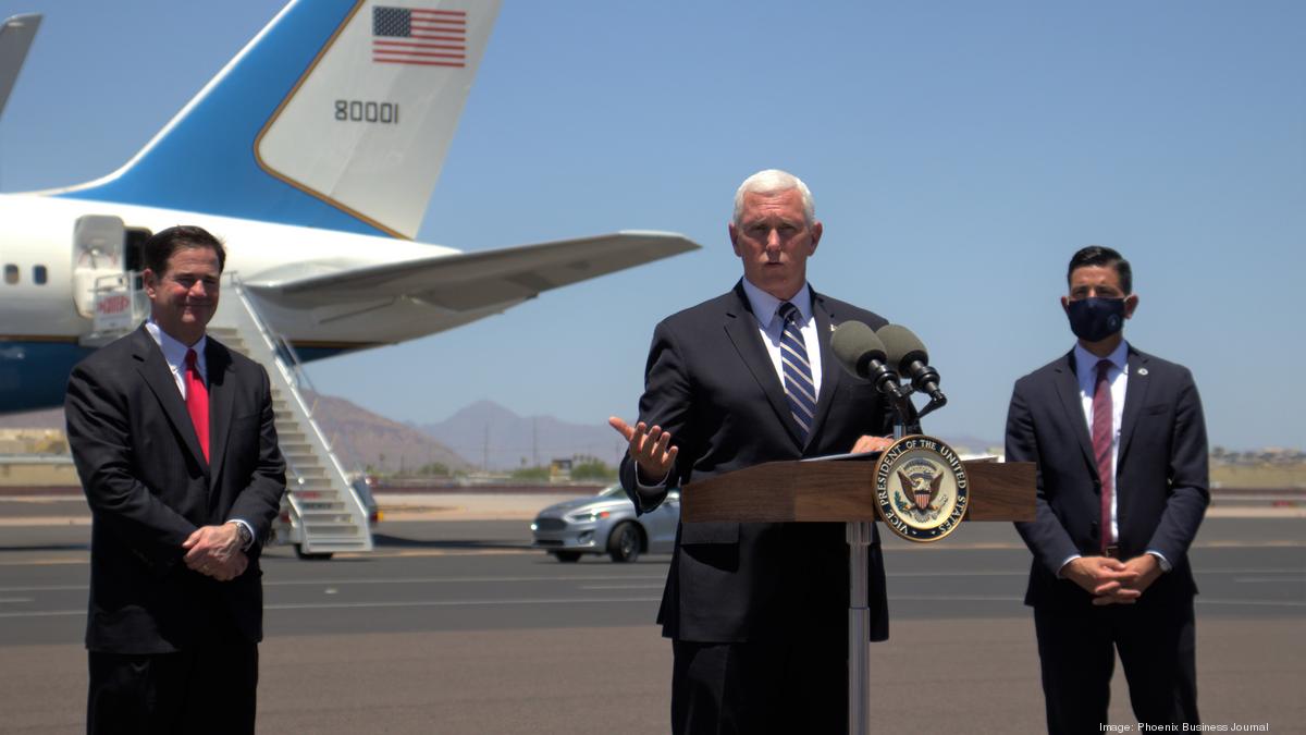 Vice President Mike Pence discusses pandemic in Arizona with Gov. Doug ...