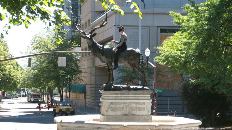 Historic elk statue returning to downtown Portland - Portland Business ...