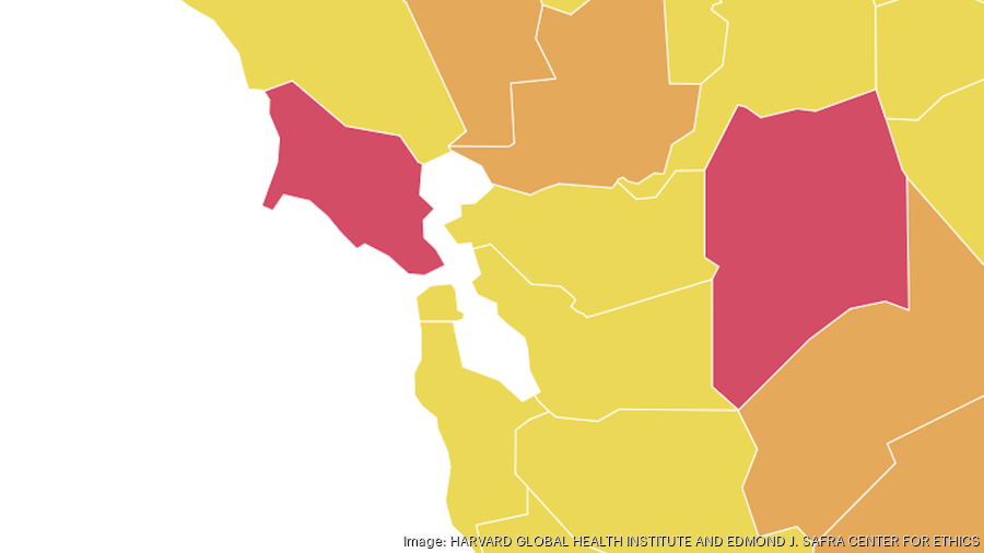 Harvard Covid Risk Levels Dashboard for Bay Area counties - San ...