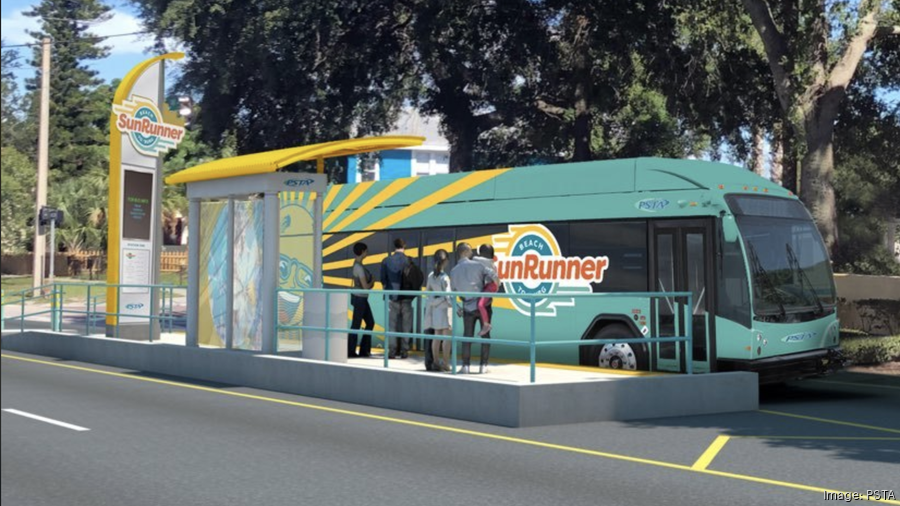 Pinellas bus rapid transit vehicle dubbed the 'SunRunner' - Tampa Bay ...
