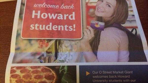 Howard University: Giant Circulates Welcome Back Ad for Howard Students ...