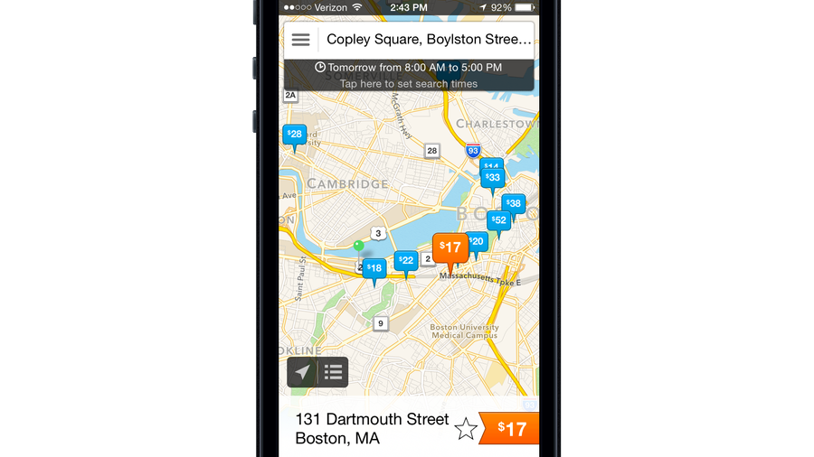 Find Open Parking Spaces in Boston Apps SpotHero - Boston Business Journal