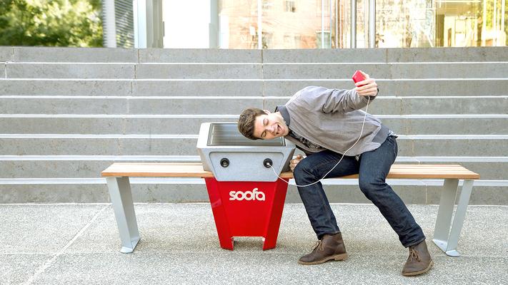 BostInno - Cambridge's First Soofa Smart Bench Has Been Installed