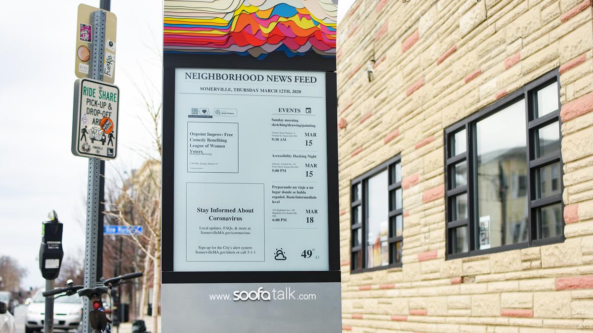 How Soofa Is Getting COVID-19 Information to Pedestrians - Boston ...