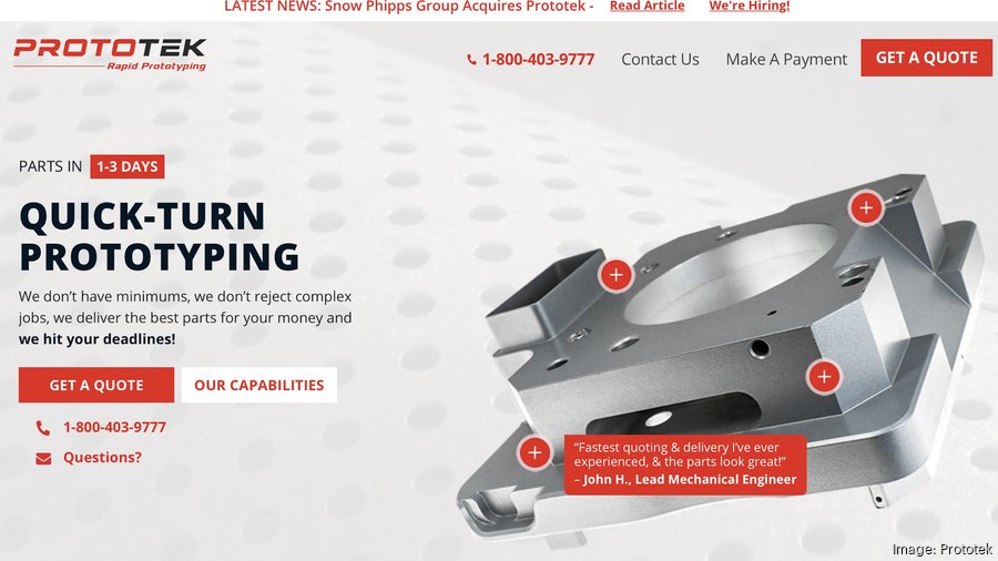 Core Industrial Partners sells Prototek to Snow Phipps - New York ...