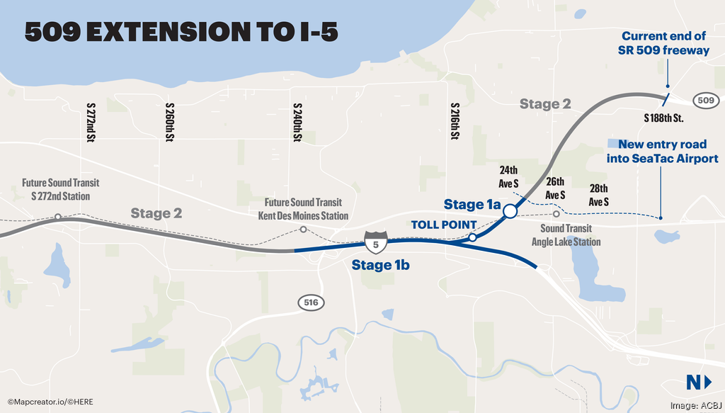 Long-awaited $1B extension of Highway 509 through SeaTac is finally ...