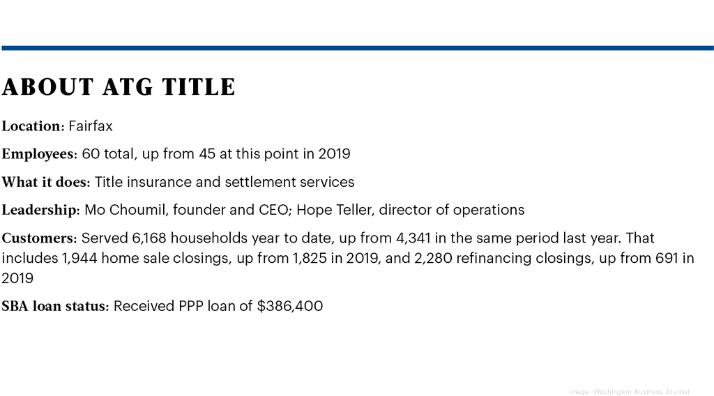 Small Business, Big Mission: ATG Title - Washington Business Journal