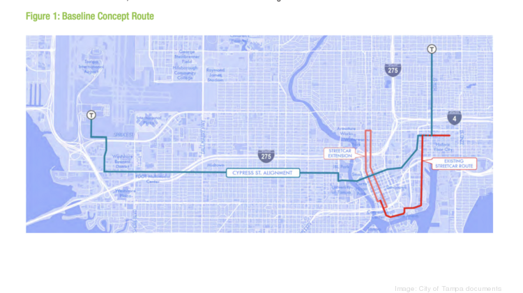 Proposed Tampa streetcar system could connect the airport and downtown ...