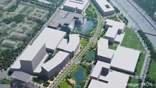 Hines' Levit Green life sciences complex near TMC tops out first phase ...
