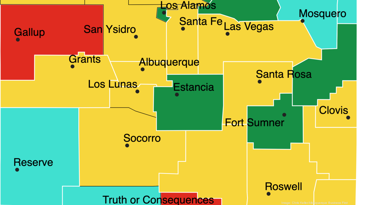 New Mexico's counties improved Covid-19 metrics, leaving just four in ...