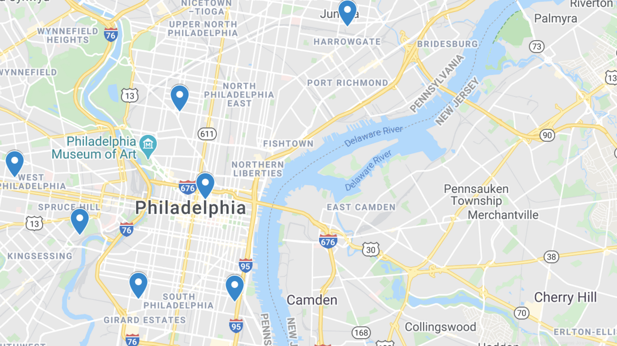 Map of Greater Philadelphia's Covid-19 mass vaccination sites ...