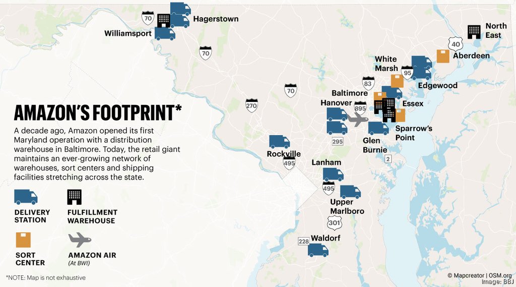 Prime Real Estate: Amazon is driving the majority of Maryland's ...