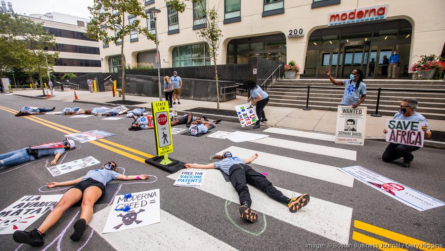 Protesters decry Moderna, Pfizer for 'pandemic profiteering' - Boston ...