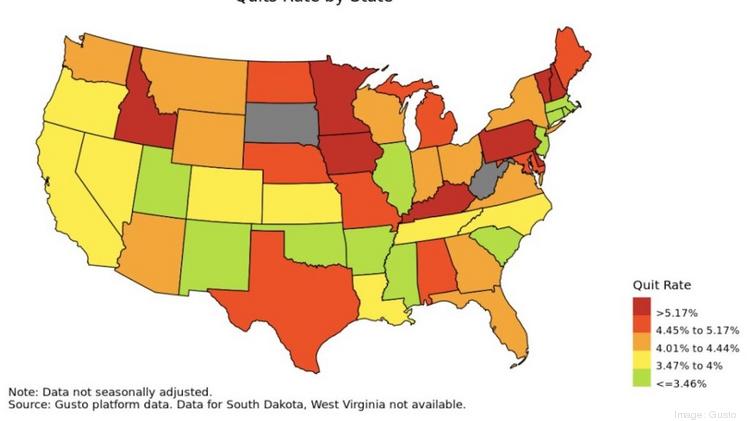 The Great Resignation continues. These states saw the most workers quit ...