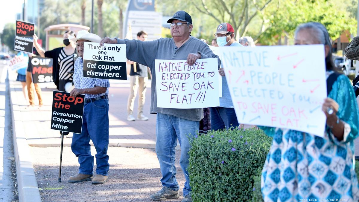 Protesters urge Sen. Kelly to support bill to protect sacred Oak Flat ...