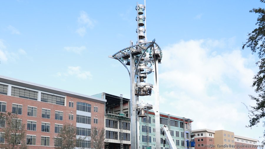UT debuts Sykes family bell sculpture - Tampa Bay Business Journal