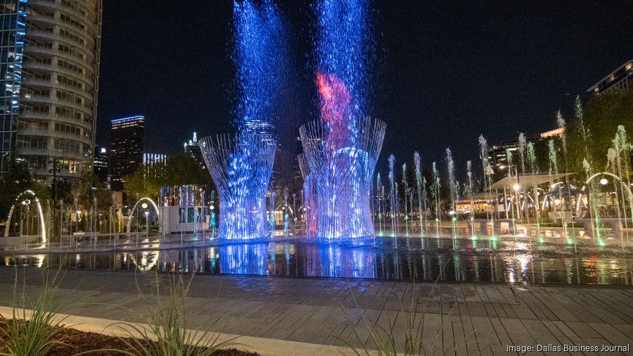 The Nancy Best Fountain debuts at Klyde Warren Park - Dallas Business ...