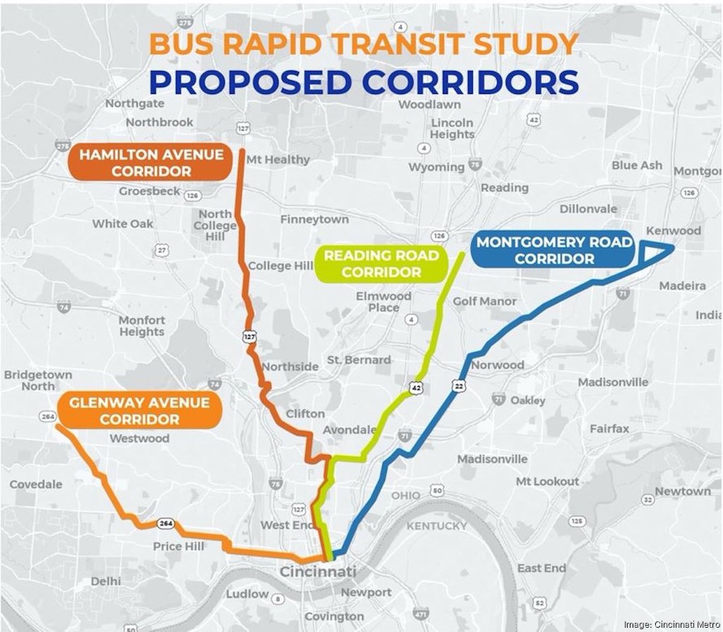 Cincinnati Metro to explore bus rapid transit lines - Cincinnati ...