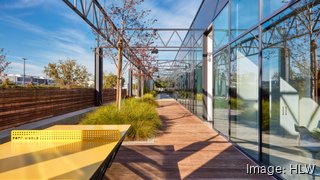 Architecture firm HLW brings green space to adaptive reuse projects 555 Aviation and West End ...