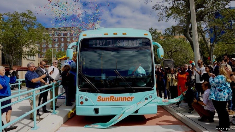 SunRunner bus rapid transit system launches in St. Petersburg - Tampa ...