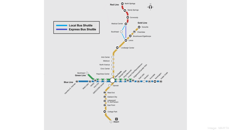 Update: MARTA to pause train service on red line - Atlanta Business ...