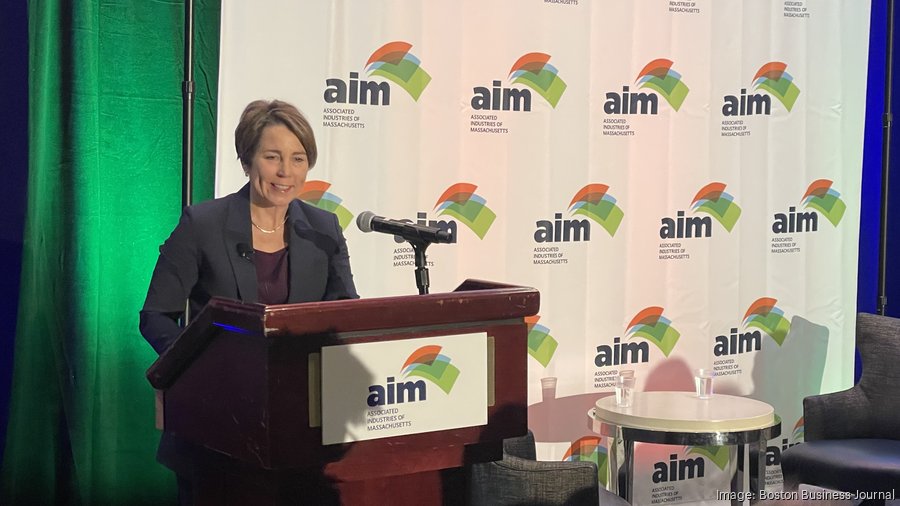 Mass. Gov. Maura Healey addresses business leaders at AIM event ...