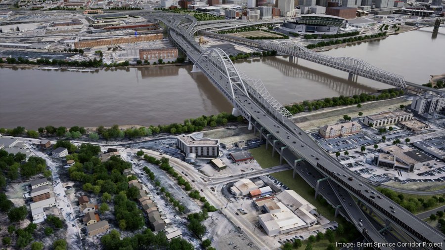 New Brent Spence project design: More land added back - Louisville ...