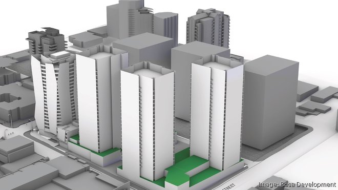 New details emerge on Bosa's 3-tower Bellevue project - Puget Sound ...