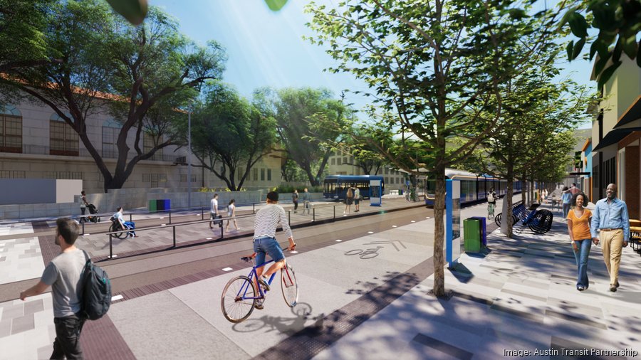 Renderings of what light rail may look like in Austin - Austin Business Journal