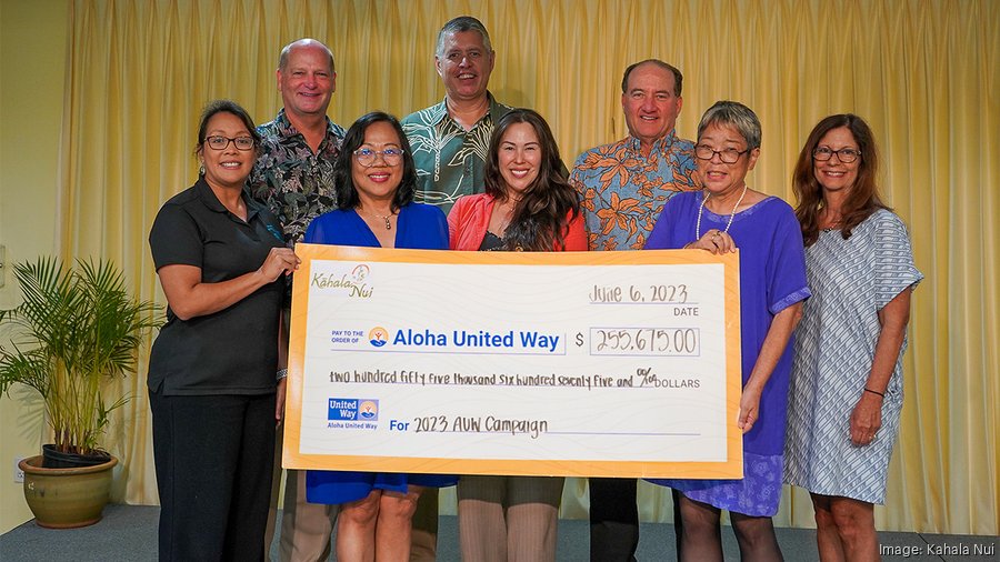 Kahala Nui donates $255K to Aloha United Way - Pacific Business News