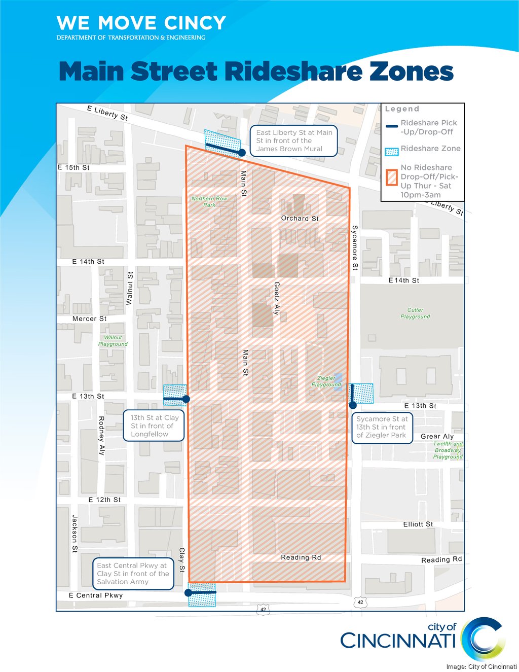 Cincinnati launches new Over-the-Rhine ride-sharing zones - Cincinnati ...