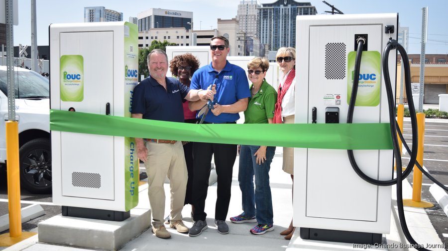 OUC debuts large electric-vehicle charging hub in Orlando - Orlando ...
