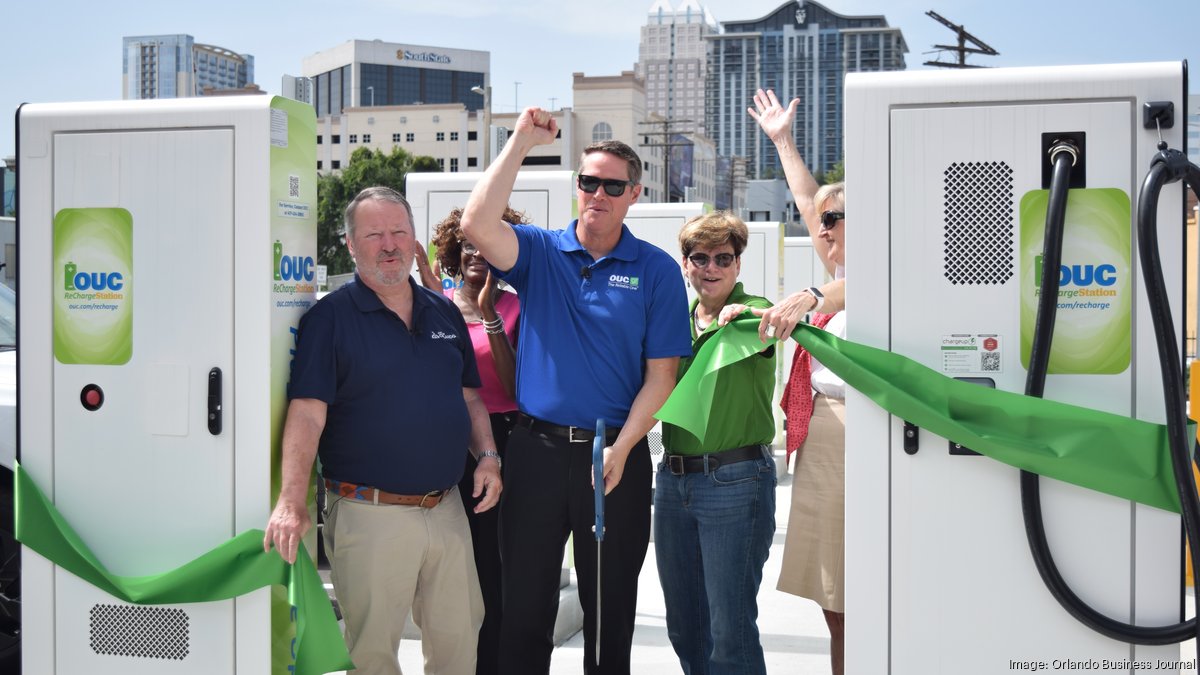 OUC debuts large electric-vehicle charging hub in Orlando - Orlando ...