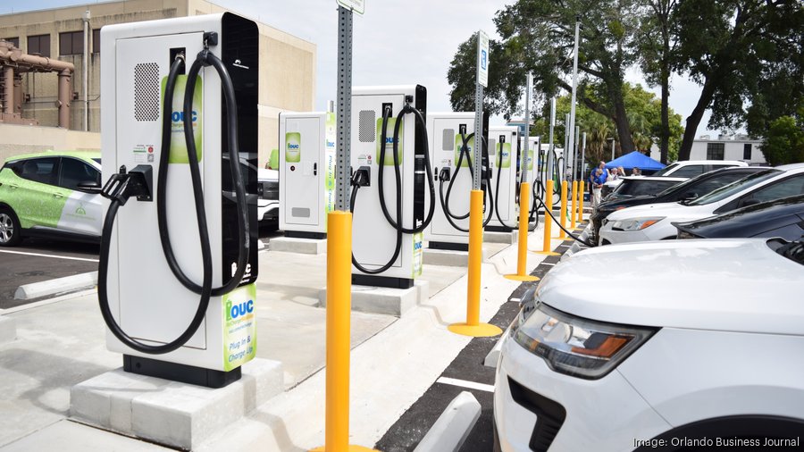 OUC debuts large electric-vehicle charging hub in Orlando - Orlando ...