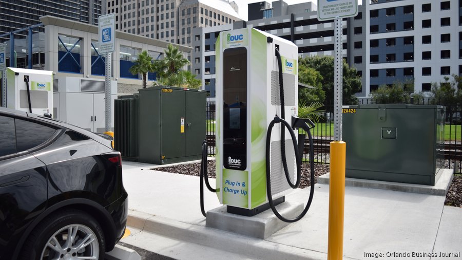 OUC debuts large electric-vehicle charging hub in Orlando - Orlando ...