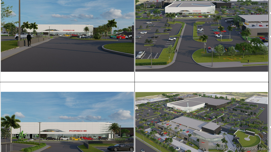 Champion Porsche car dealership with 2 floors to open in Pompano Beach ...