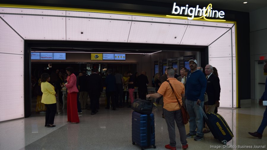 Orlando Brightline station in Florida gets first train from Miami ...