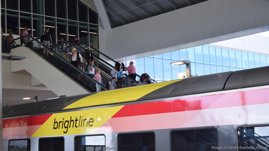 Orlando Brightline station in Florida gets first train from Miami ...