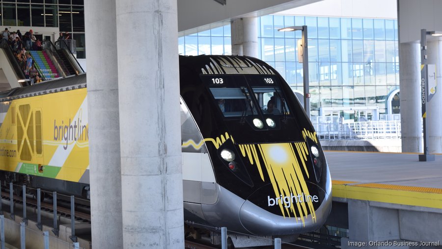 Orlando Brightline station in Florida gets first train from Miami ...