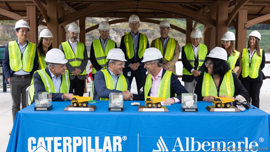 Albemarle Corp., Caterpillar partner on plans for lithium mining - Charlotte Business Journal