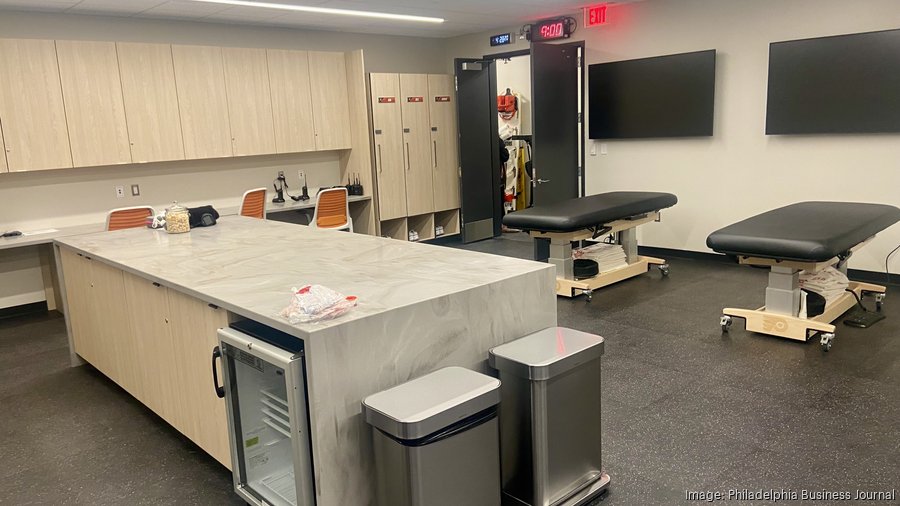 Flyers' new locker room unveiled as $400M arena overhaul nears finish ...