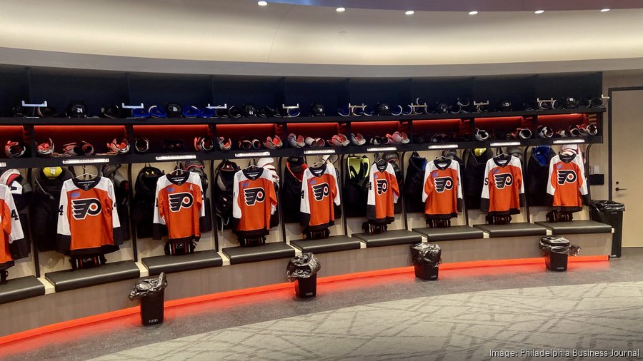 Flyers' new locker room unveiled as $400M arena overhaul nears finish ...