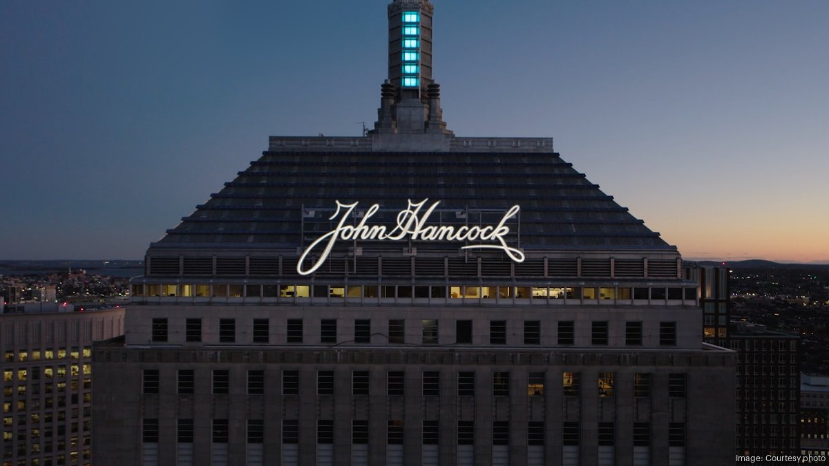 John Hancock's signature lights up Boston skyline - Boston Business Journal