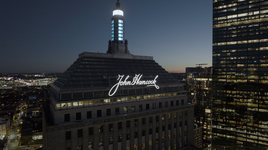 John Hancock's signature lights up Boston skyline - Boston Business Journal