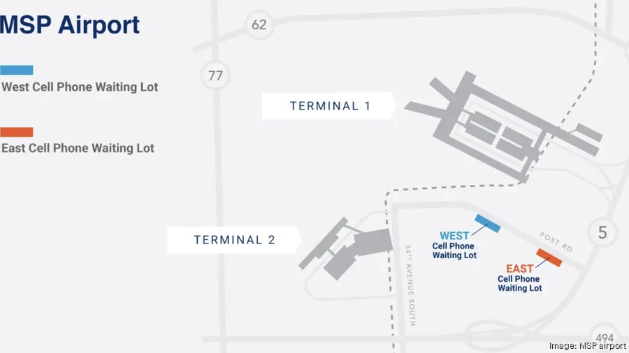 MSP airport adds cell phone waiting lot for driver pick up ahead of ...