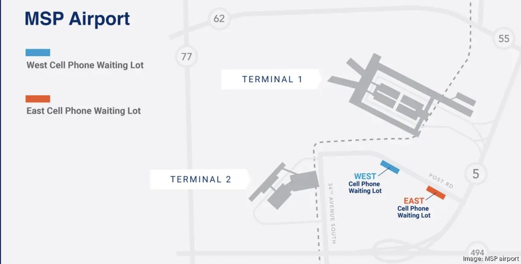 MSP airport adds cell phone waiting lot for driver pick up ahead of ...