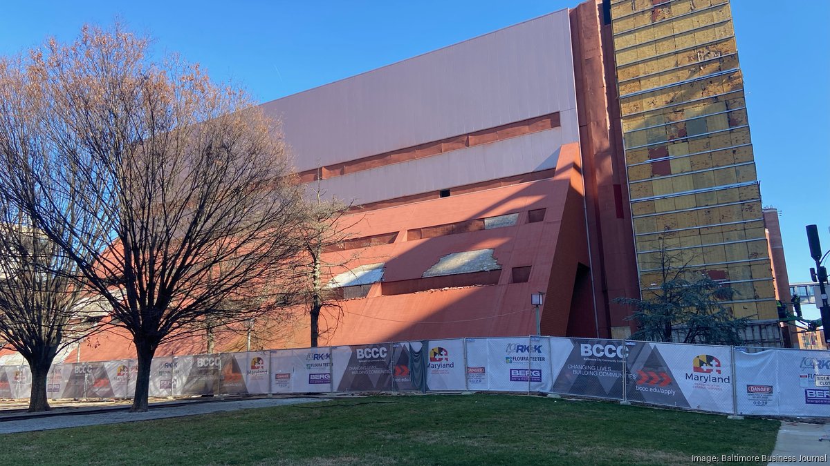 Demolition of BCCC's Bard Building in downtown Baltimore starts ...