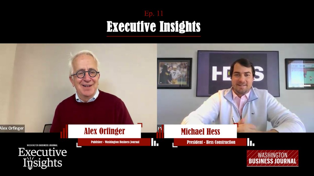 Executive Insights: President Michael Hess of Hess Construction (video) - Washington Business ...