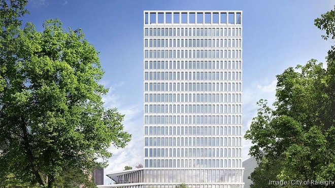 New city hall tower on the way in Downtown Raleigh - Triangle Business ...